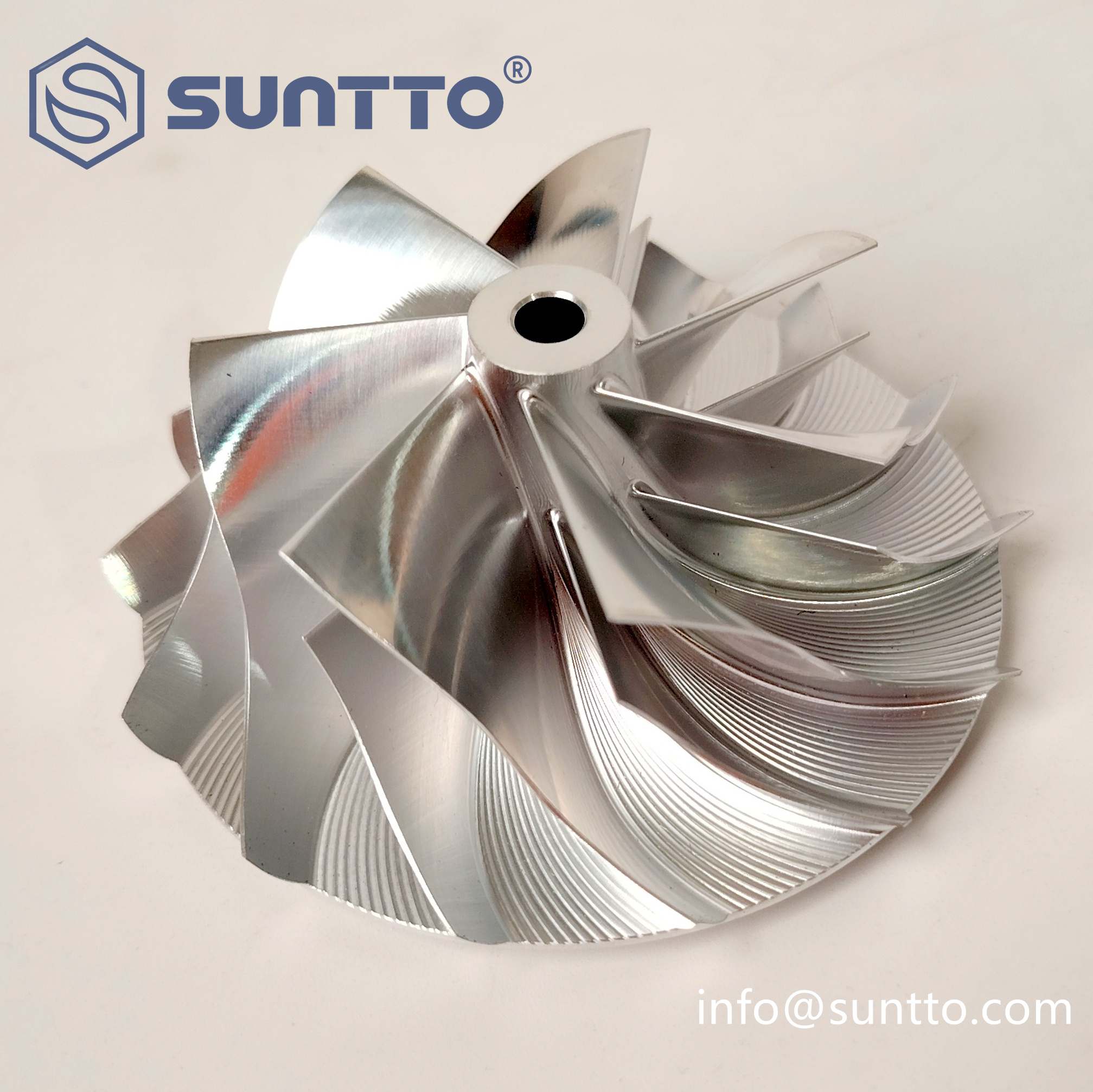 Upgrade bigger size Billet compressor wheel 53.2×70.98-7/7 mm-Suntto Co ...